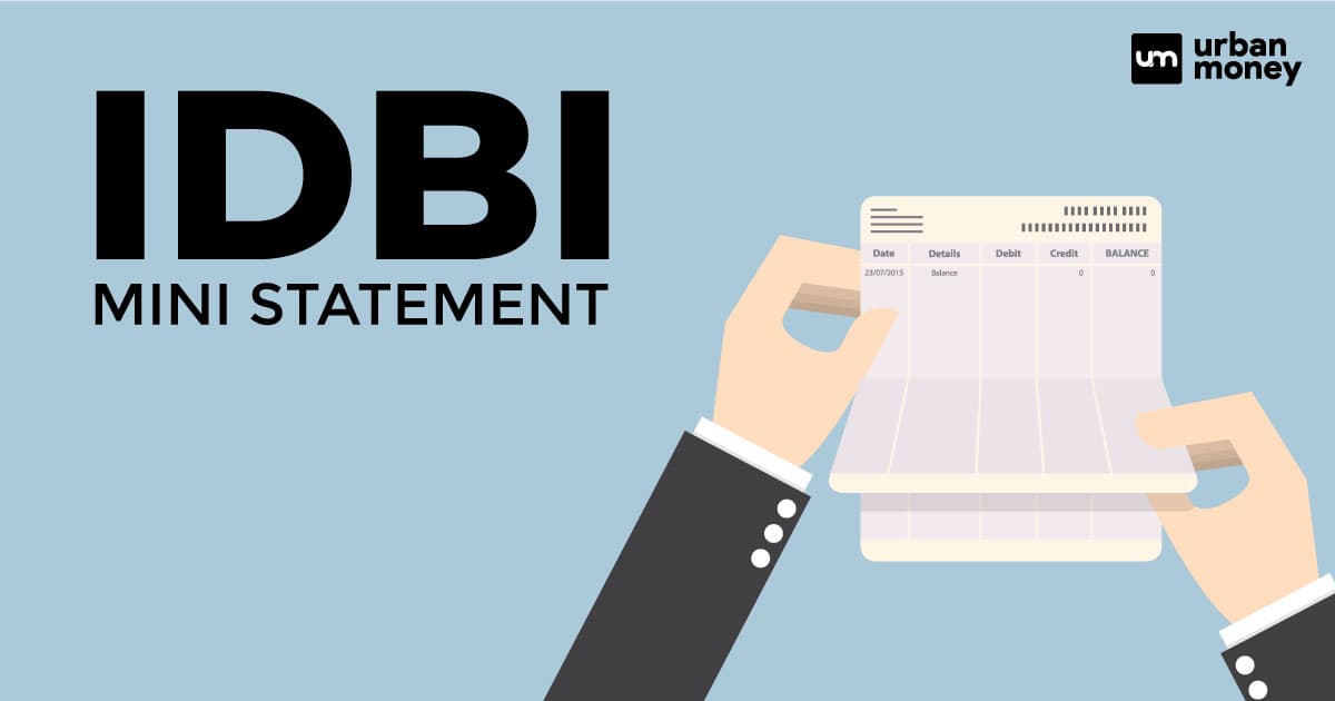 IDBI Mini Statement via SMS, Call and Mobile or Net Banking