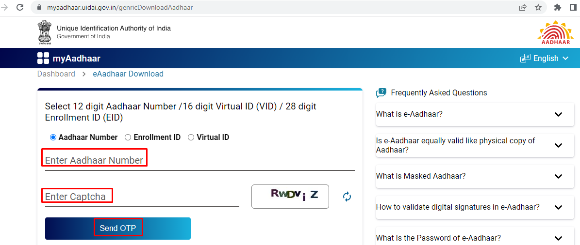eAadhaar - A Comprehensive Guide About E-Aadhaar Card