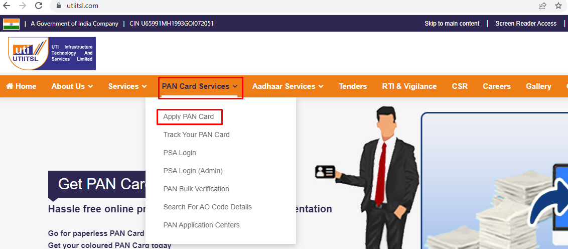 PAN Card - Apply Online, Check Status, Update and Download