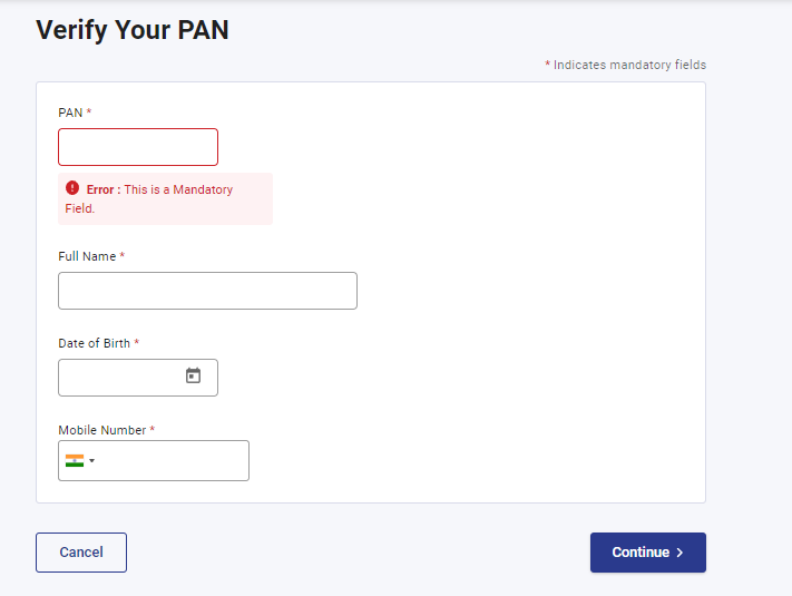 Know Your PAN - Check Pan Card Details by Name, PAN No and DOB