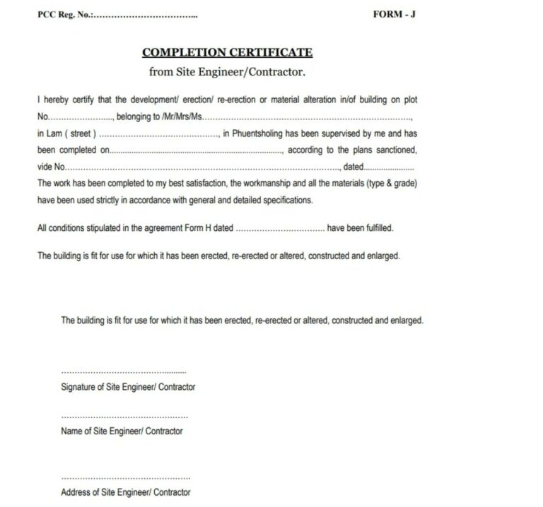 How to Obtain a Project Completion Certificate for Your Property
