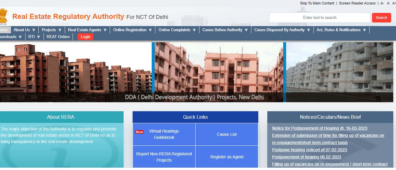 RERA Delhi : Registration Process, Documents and Charges