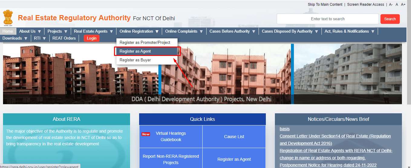 RERA Delhi : Registration Process, Documents and Charges