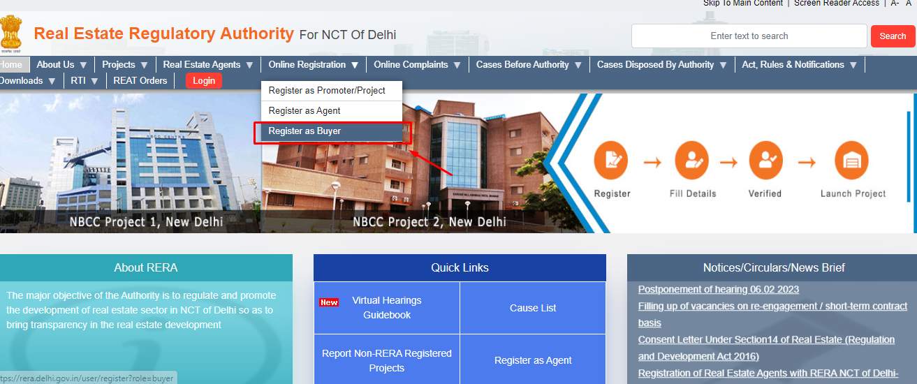 RERA Delhi : Registration Process, Documents and Charges
