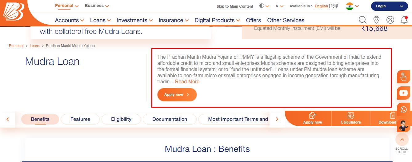 Bank of Baroda Mudra Loan: How to Apply and Application Process