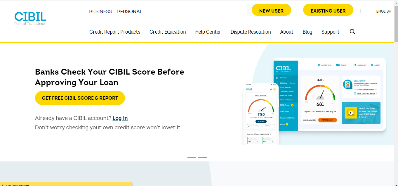 Credit Score - Free Credit Score Check Online [Without Any Impact]